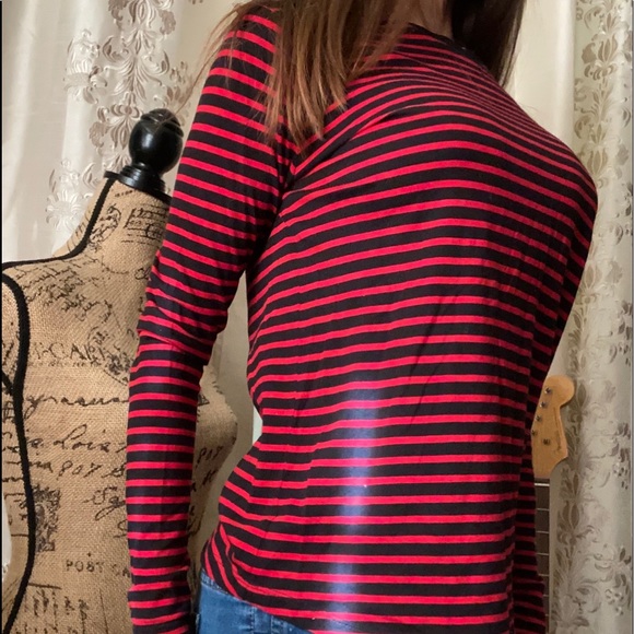 Tops | Wooden Soldier Striped Shirt W Epaulette Shoulder | Poshmark